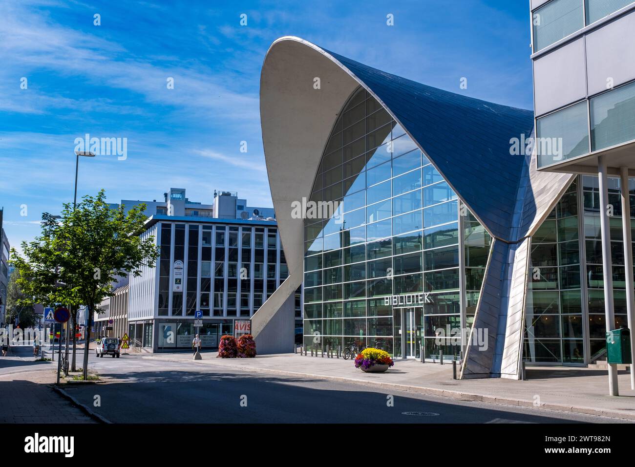 Tromso, Norway - 16 July 2023 : Facade of Tromso library Stock Photo ...
