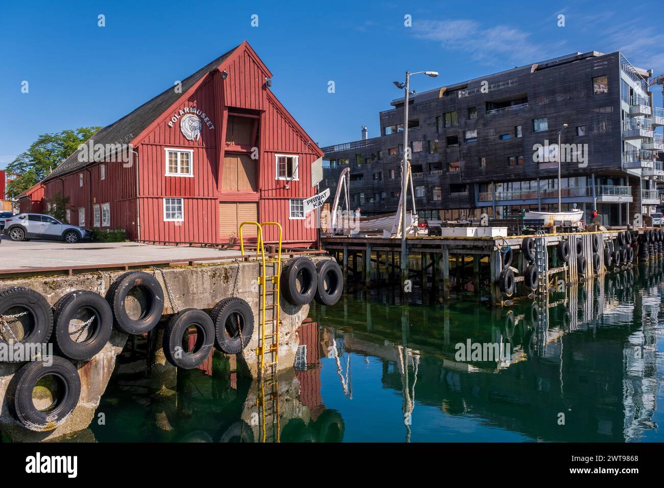 Tromso, Norway - 16 July 2023 : Port of Tromso with colorful buildings ...