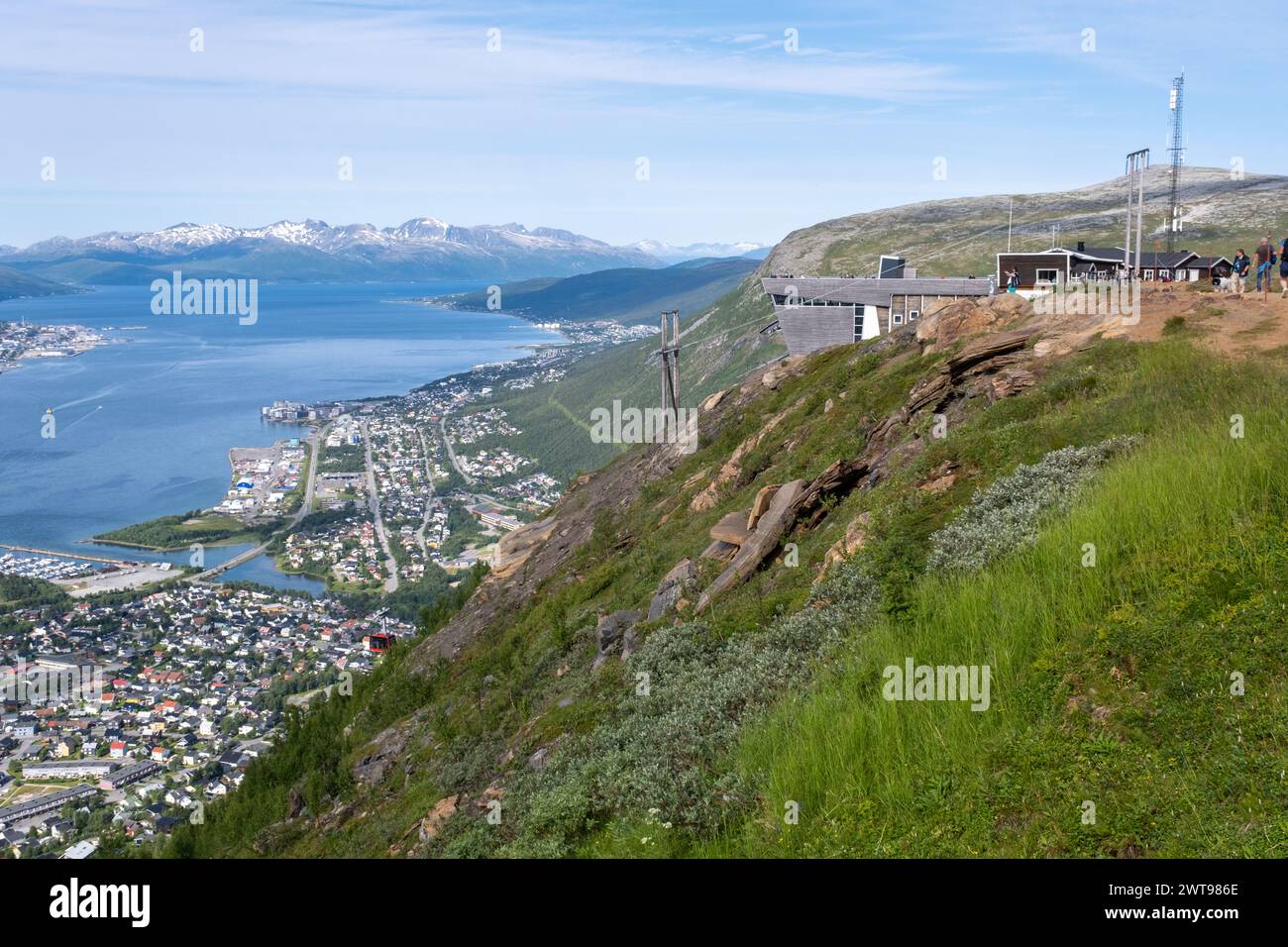 Tromso, Norway - 16 July 2023 : View over Tromso from the top of ...