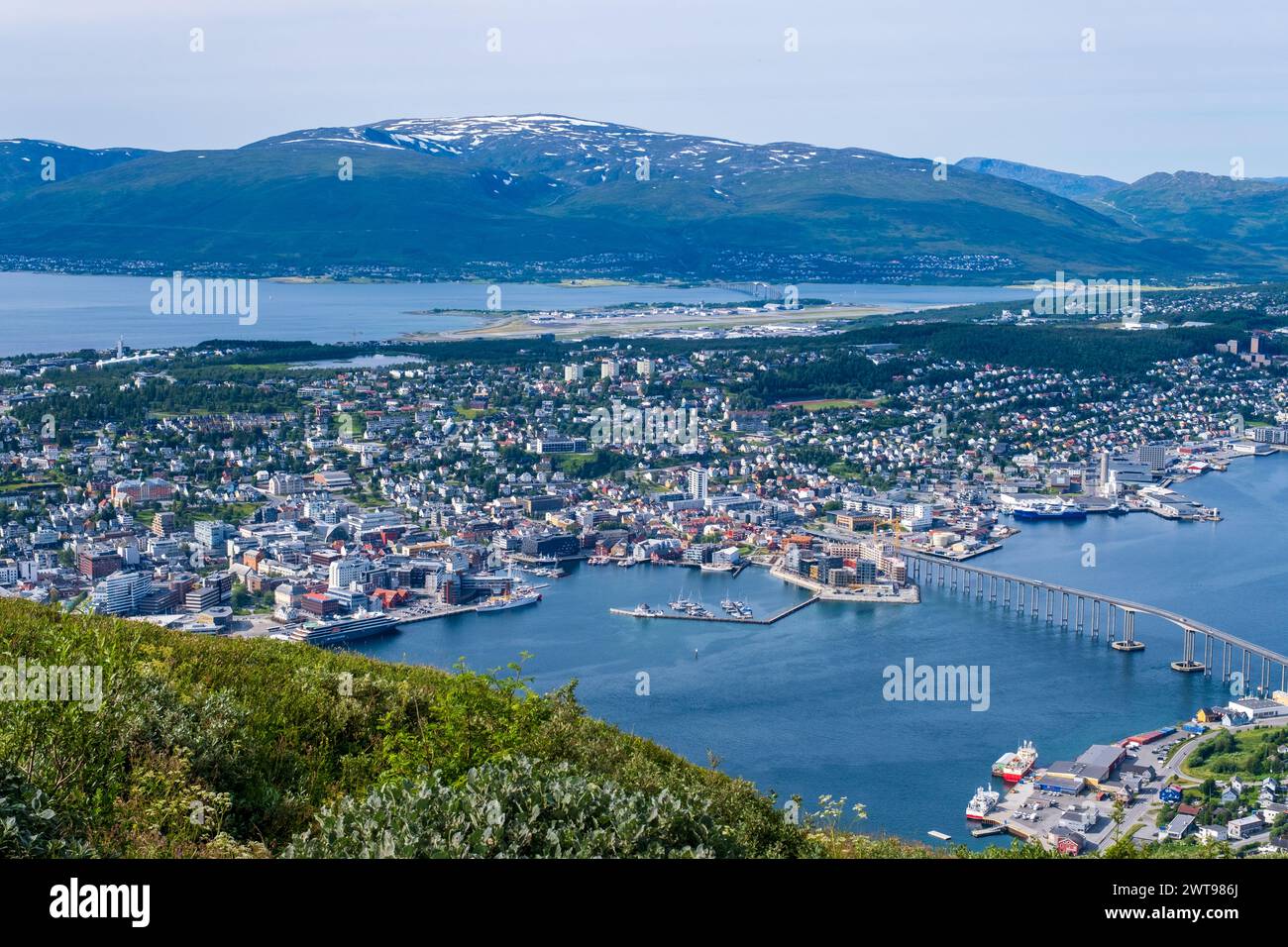 Tromso, Norway - 16 July 2023 : View from the top of Storsteinen ...