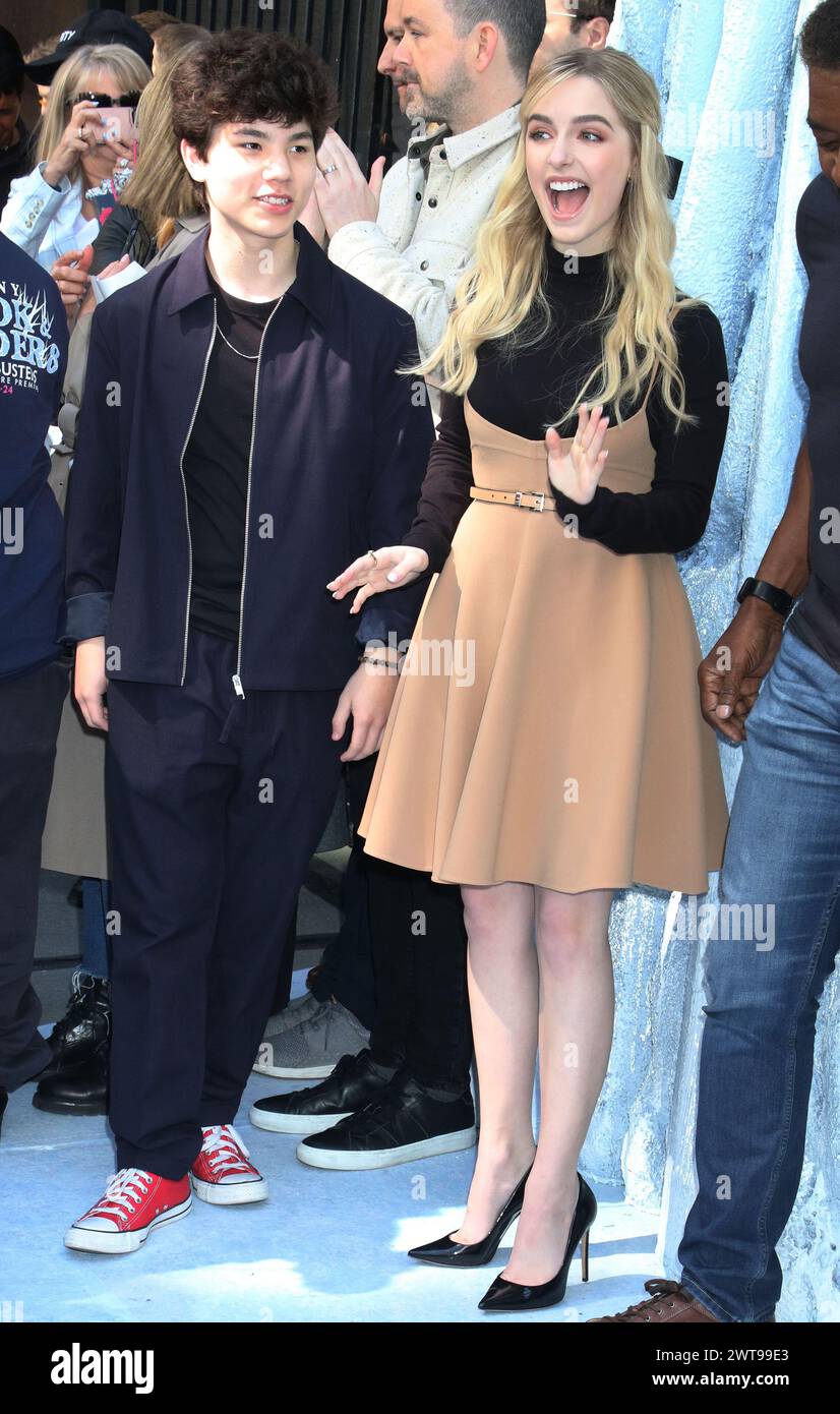 New York, NY, USA. 14th Mar, 2024. Logan Kim Mickenna Grace pictured as ...