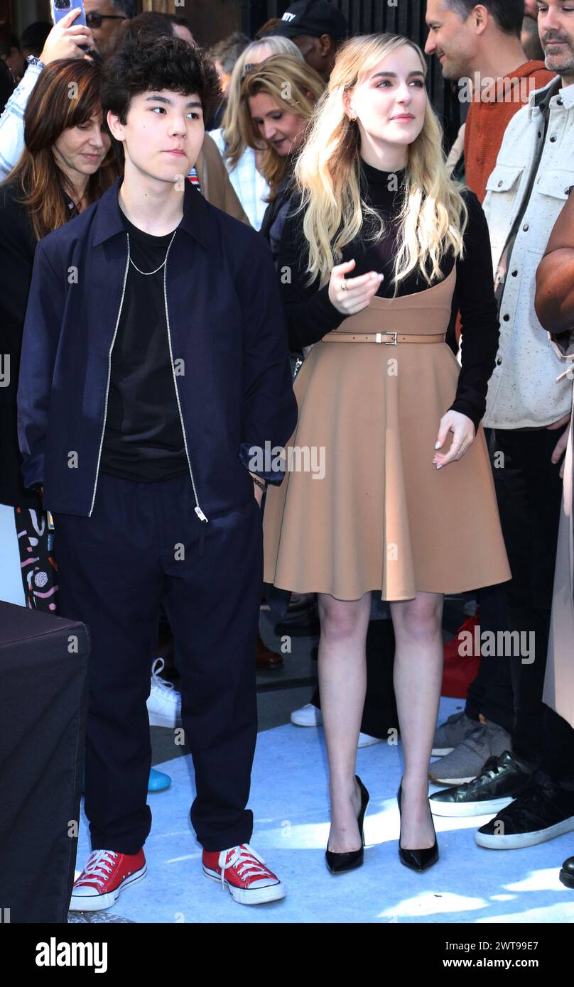 New York, NY, USA. 14th Mar, 2024. Logan Kim Mickenna Grace pictured as ...