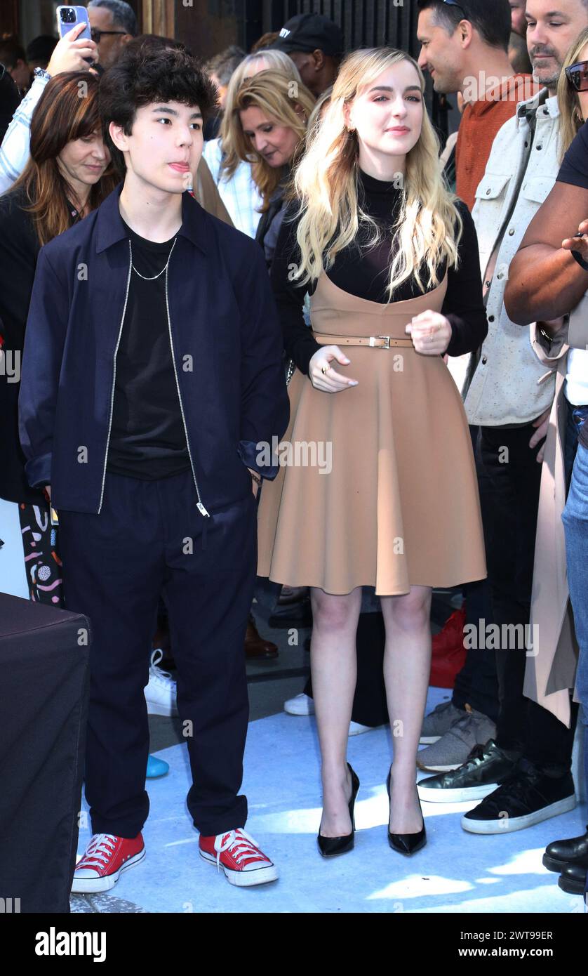 New York, NY, USA. 14th Mar, 2024. Logan Kim Mickenna Grace pictured as ...