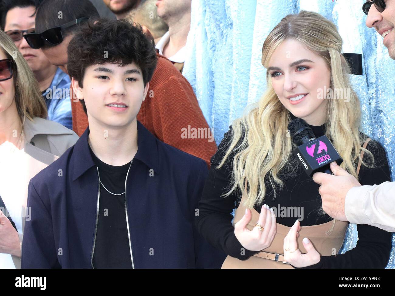 New York, NY, USA. 14th Mar, 2024. Logan Kim Mickenna Grace, pictured ...