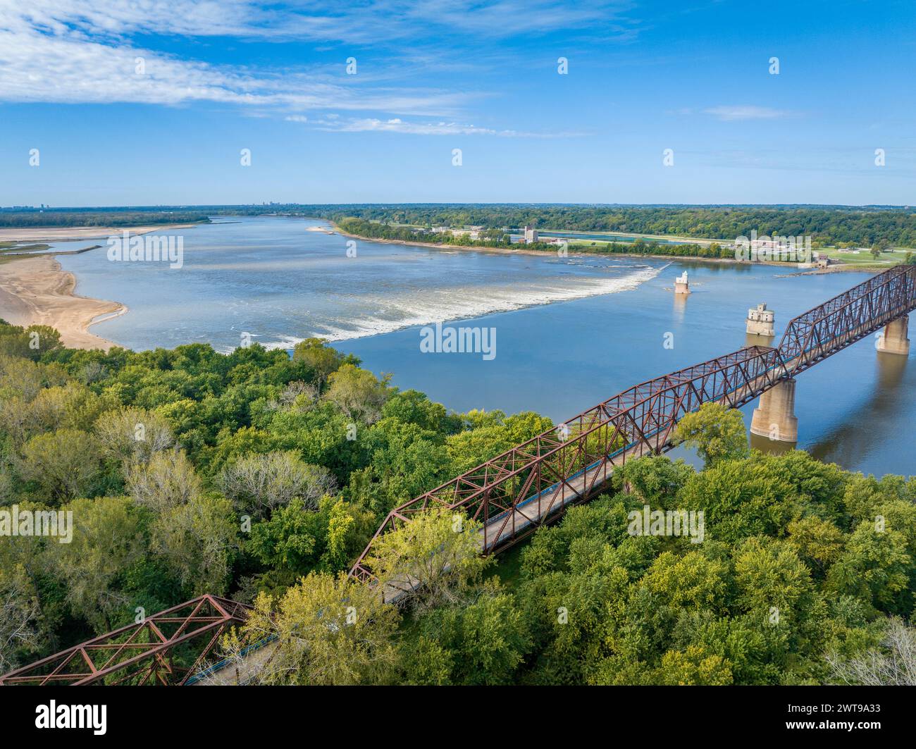 Chain of Rocks on the Mississippi RIver above St Louis with the Low ...