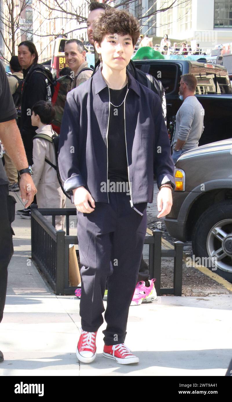 New York, NY, USA. 14th Mar, 2024. Logan Kim pictured as the cast of ...