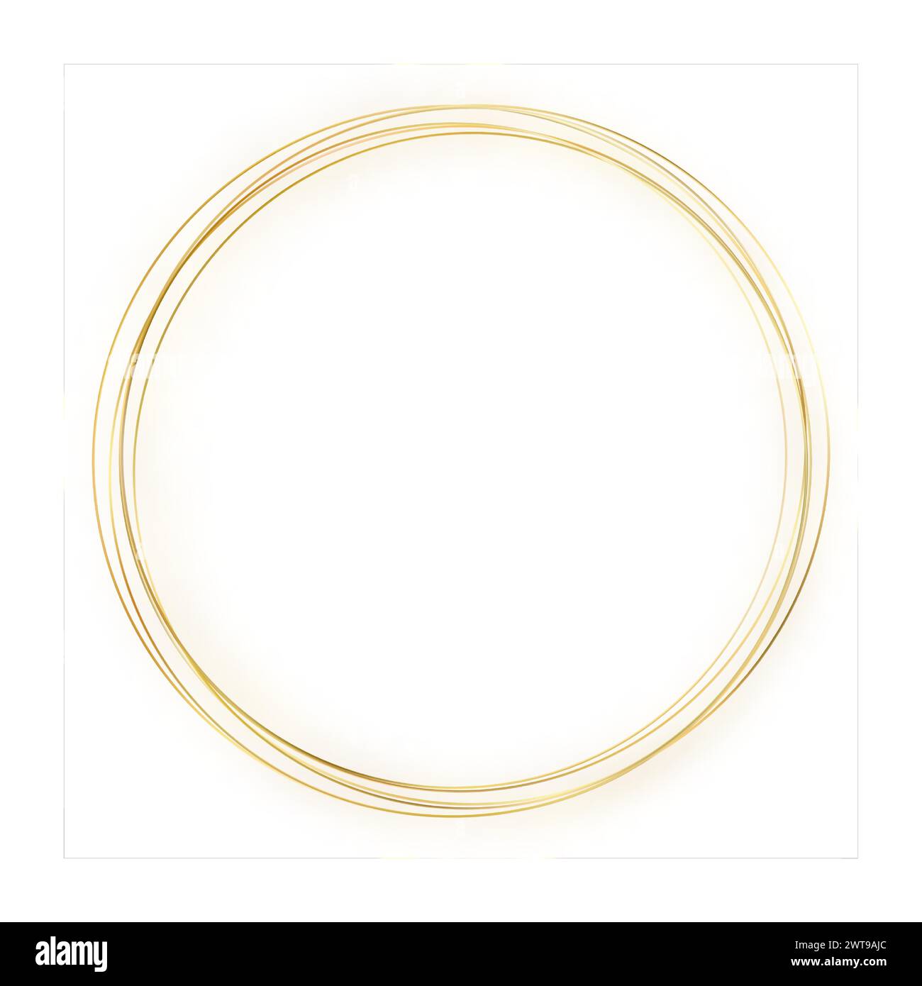 Gold thin round frame. Golden luxury circle logo Stock Vector Image ...