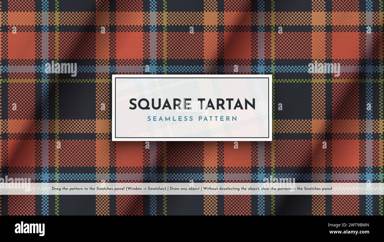 Seamless Square Tartan Pattern. Traditional Scottish Texture ...
