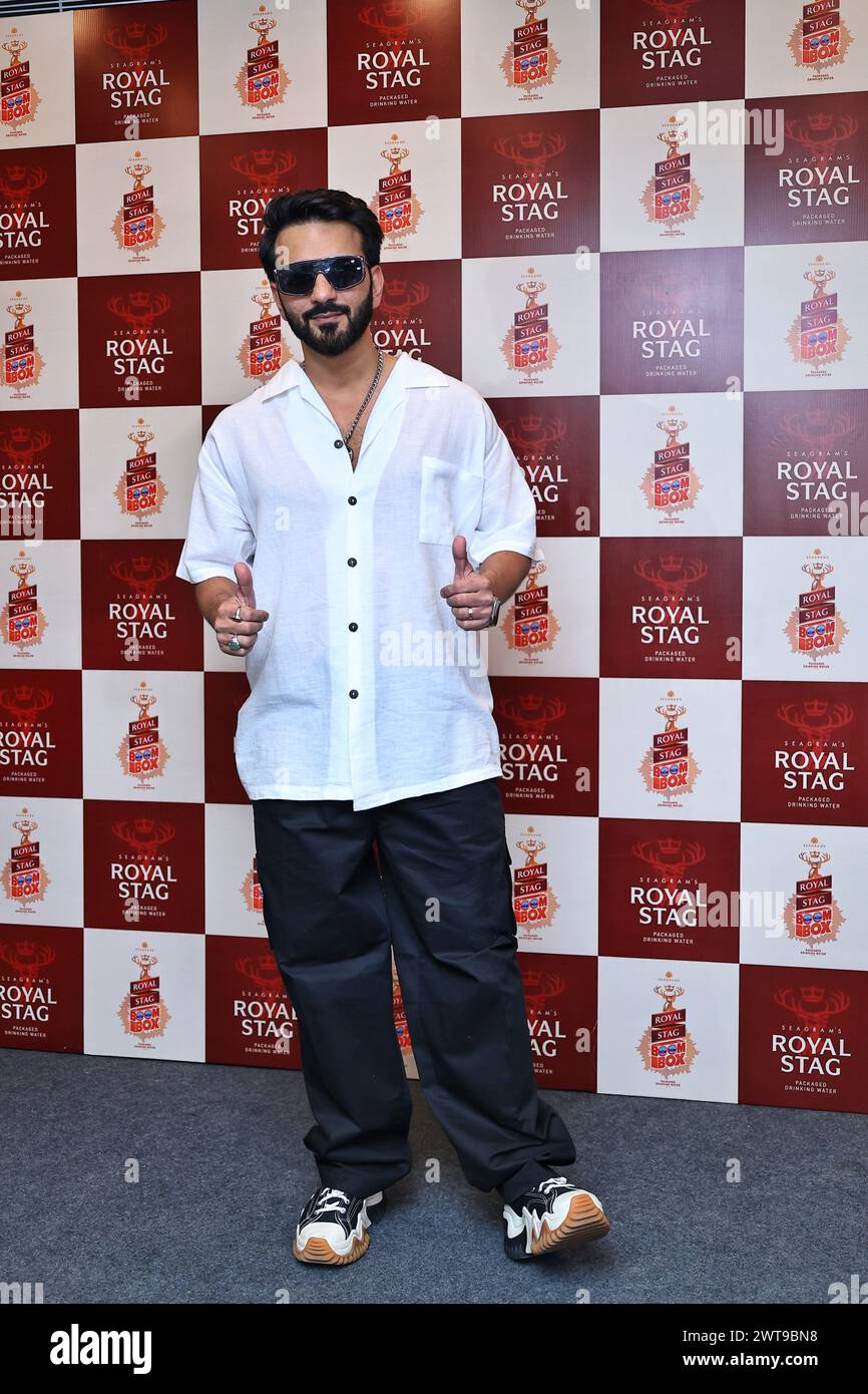 Singer Ali Merchant is speaking during the press conference of Seagram ...