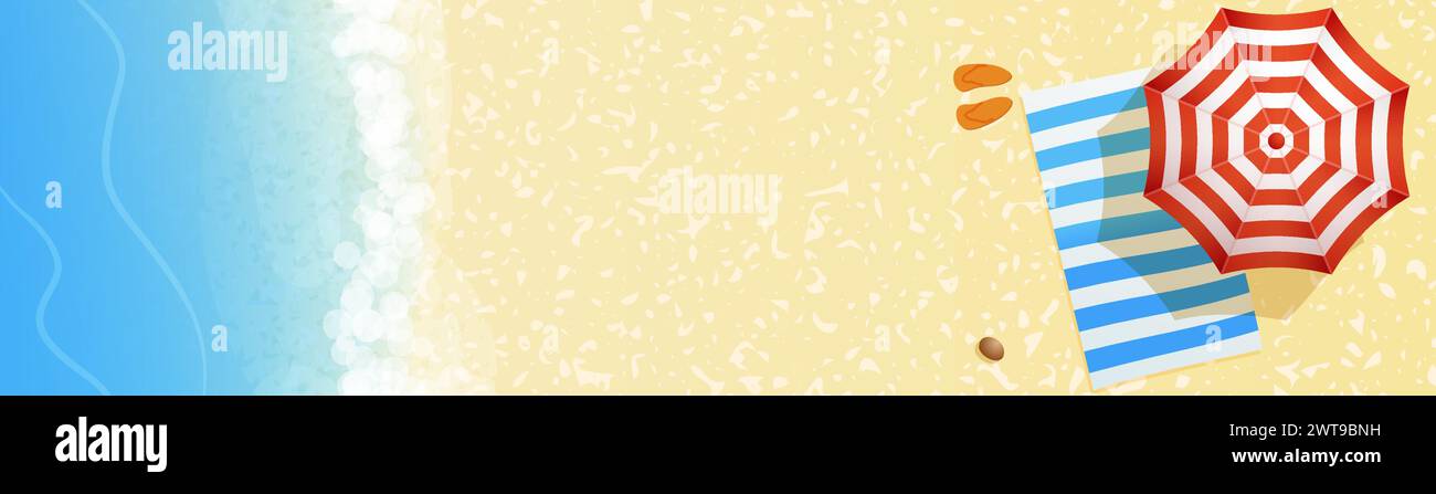 Ocean beach resort top view. Sea coast Stock Vector Image & Art - Alamy