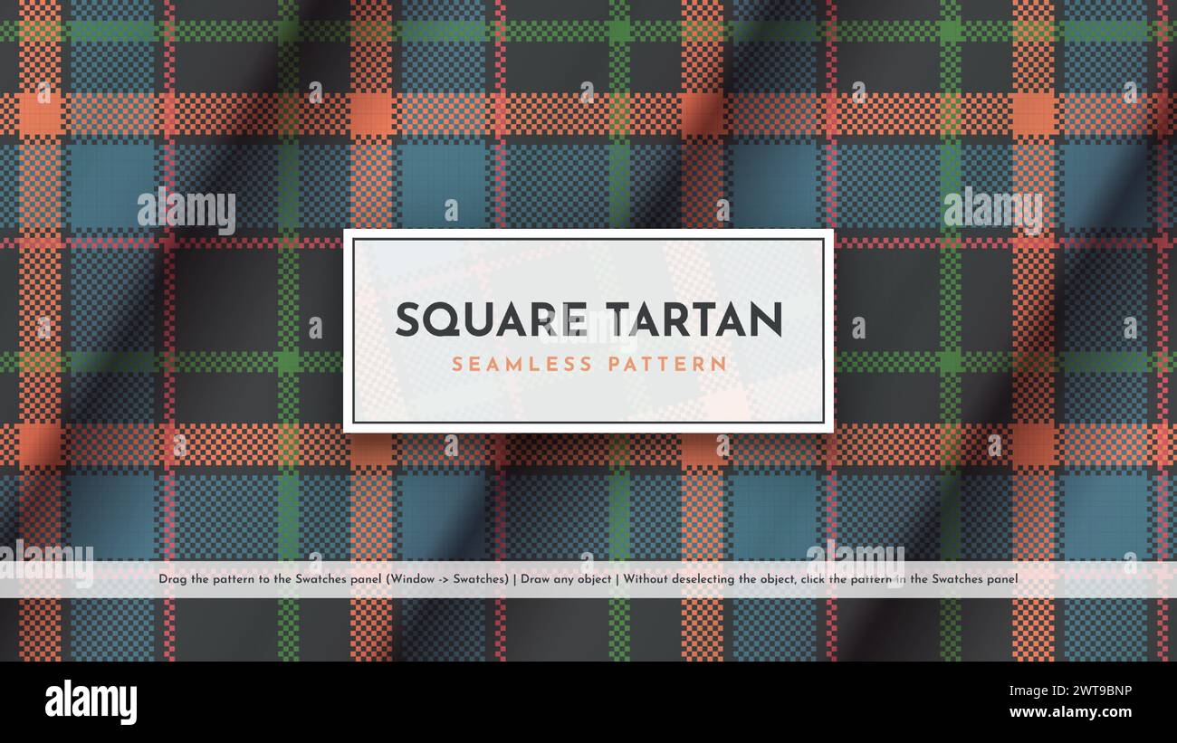 Seamless Square Tartan Pattern. Traditional Scottish Texture ...