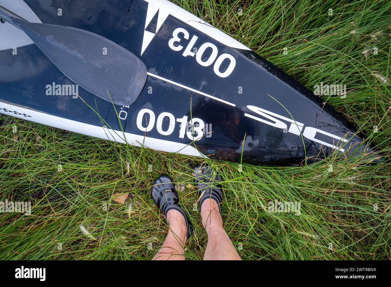 Fort Collins, CO, USA - July 27, 2019: Bow of SIC X14-Pro stand up ...