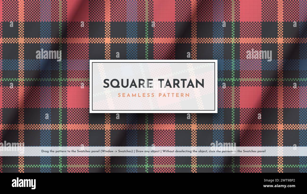 Seamless Square Tartan Pattern. Traditional Scottish Texture ...