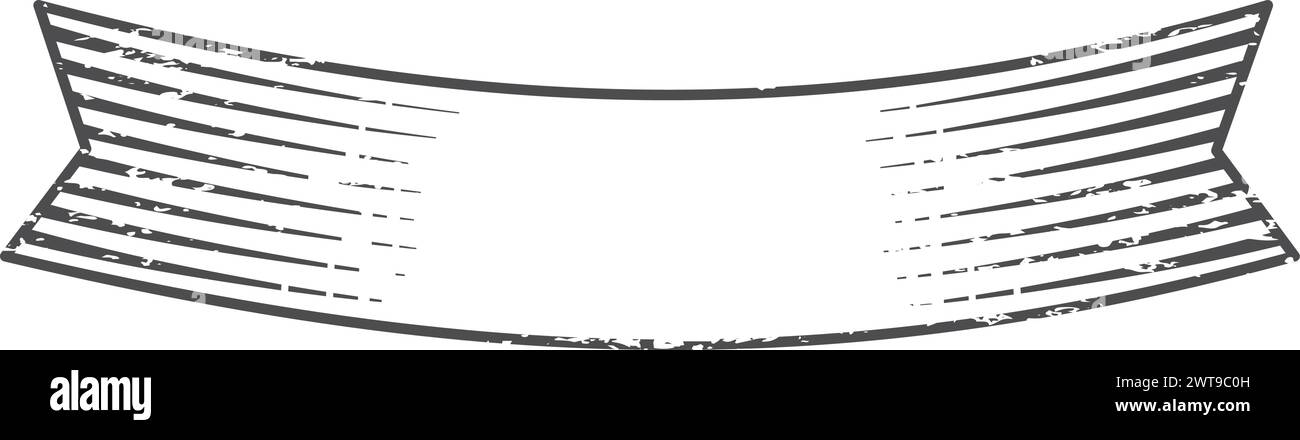 Calligraphic banner flag. Curved label ribbon engraving Stock Vector ...