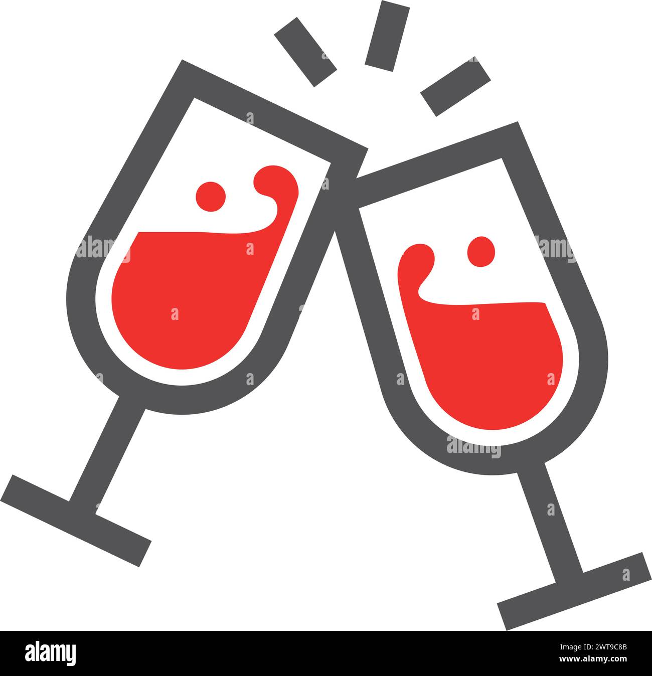 Drink glass cheers icon. Party celebration symbol Stock Vector Image ...