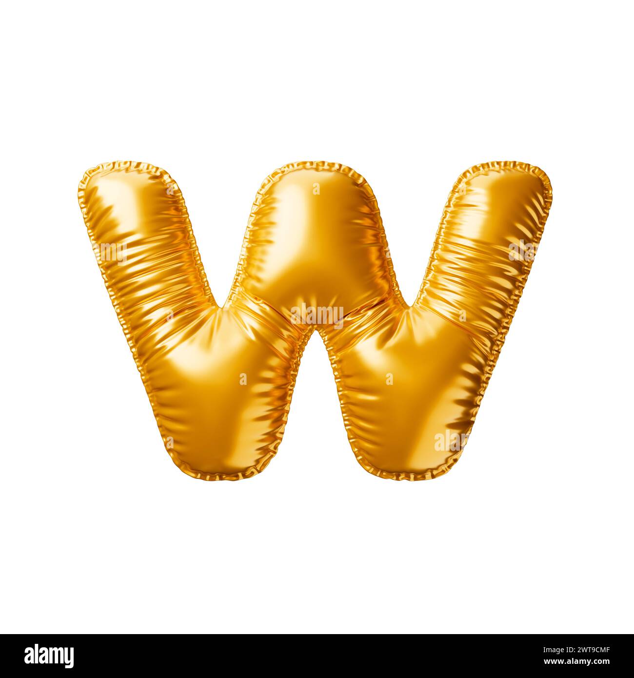Golden balloon Letter W. 3d render illustration Stock Photo - Alamy