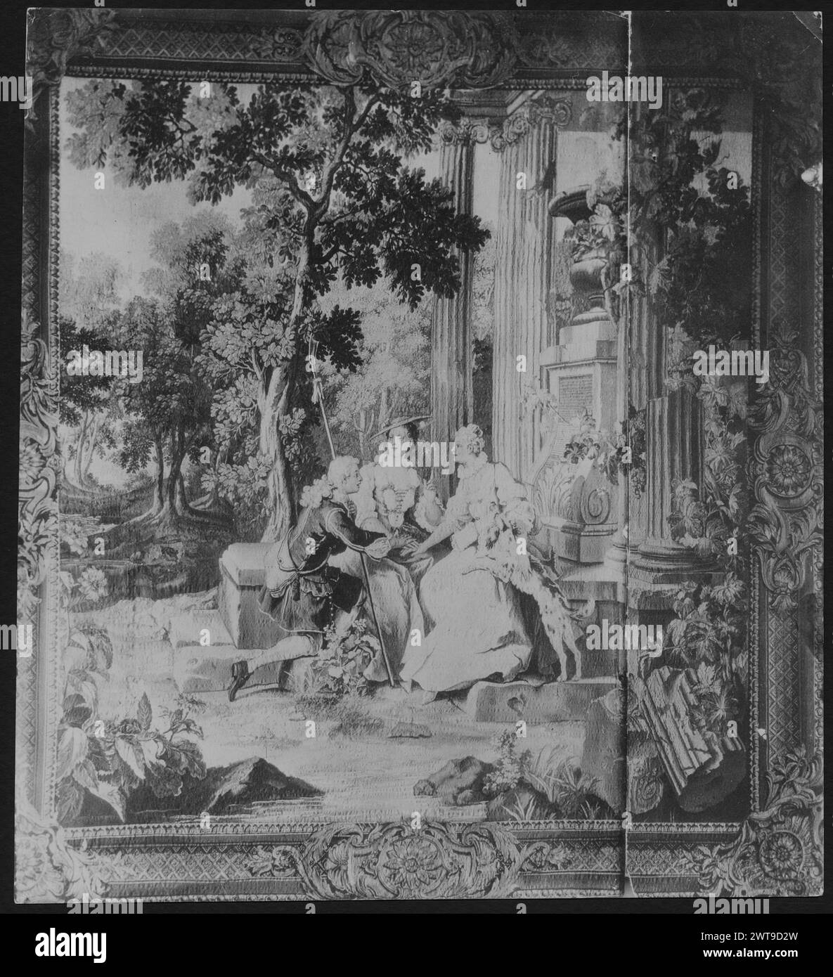 Ladies and gentleman with shepherd's crook. Oudry, Jean-Baptiste ...