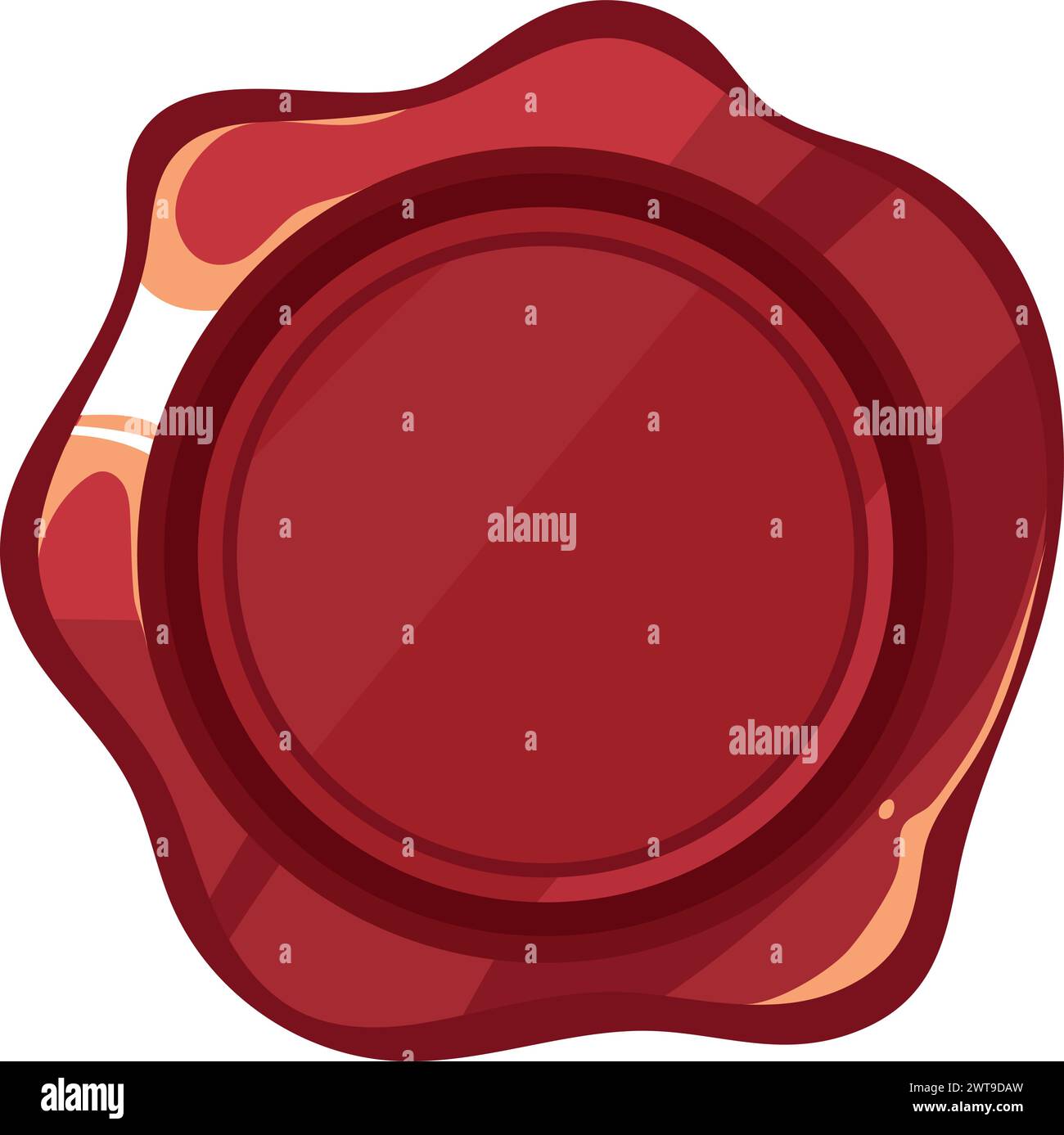 Wax round seal red Cut Out Stock Images & Pictures - Alamy