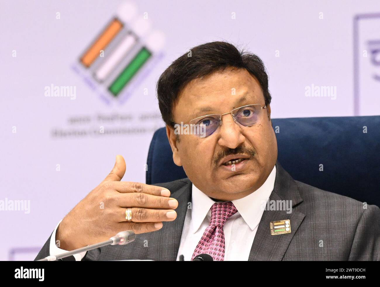 NEW DELHI, INDIA - MARCH 16: Rajiv Kumar, Chief Election Commissioner ...