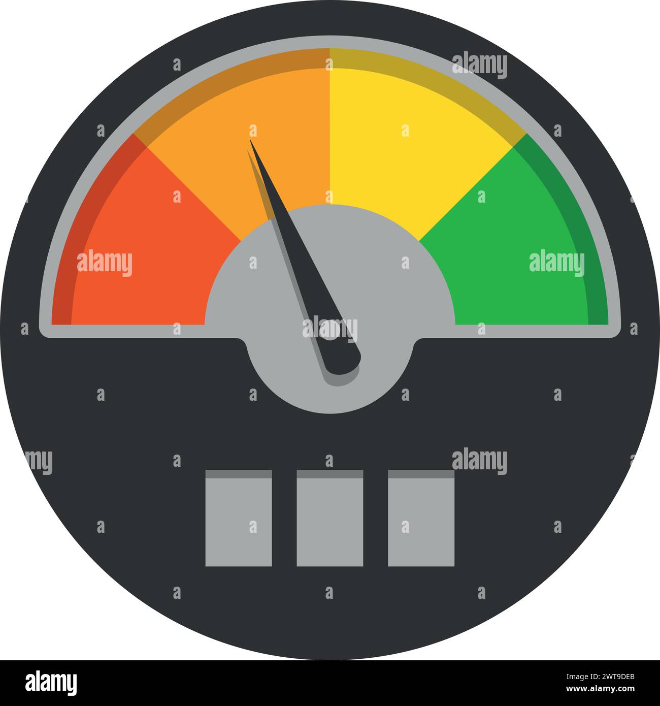 Color Gauge Icon Speedometer Dashboard Symbol Fast Speed Meter Stock Vector Image And Art Alamy