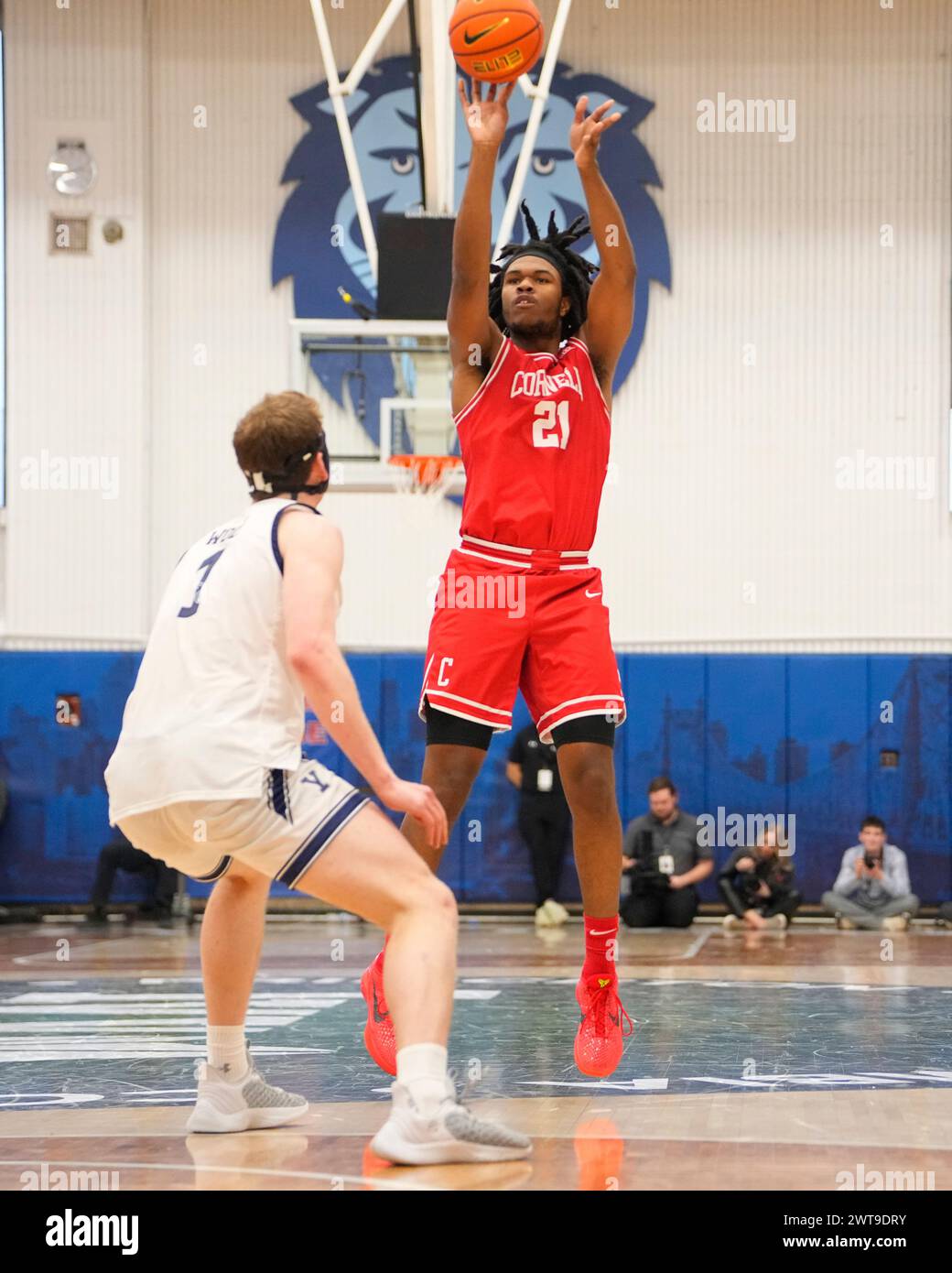 NEW YORK, NY - MARCH 16: Cornell Big Red Forward Guy Ragland Jr. (21 ...