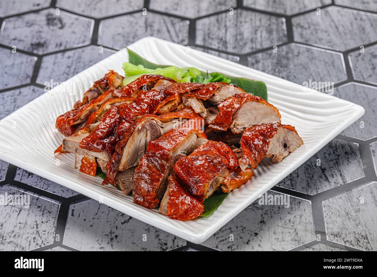 Asian cuisine - roasted duck meat with skin Stock Photo - Alamy