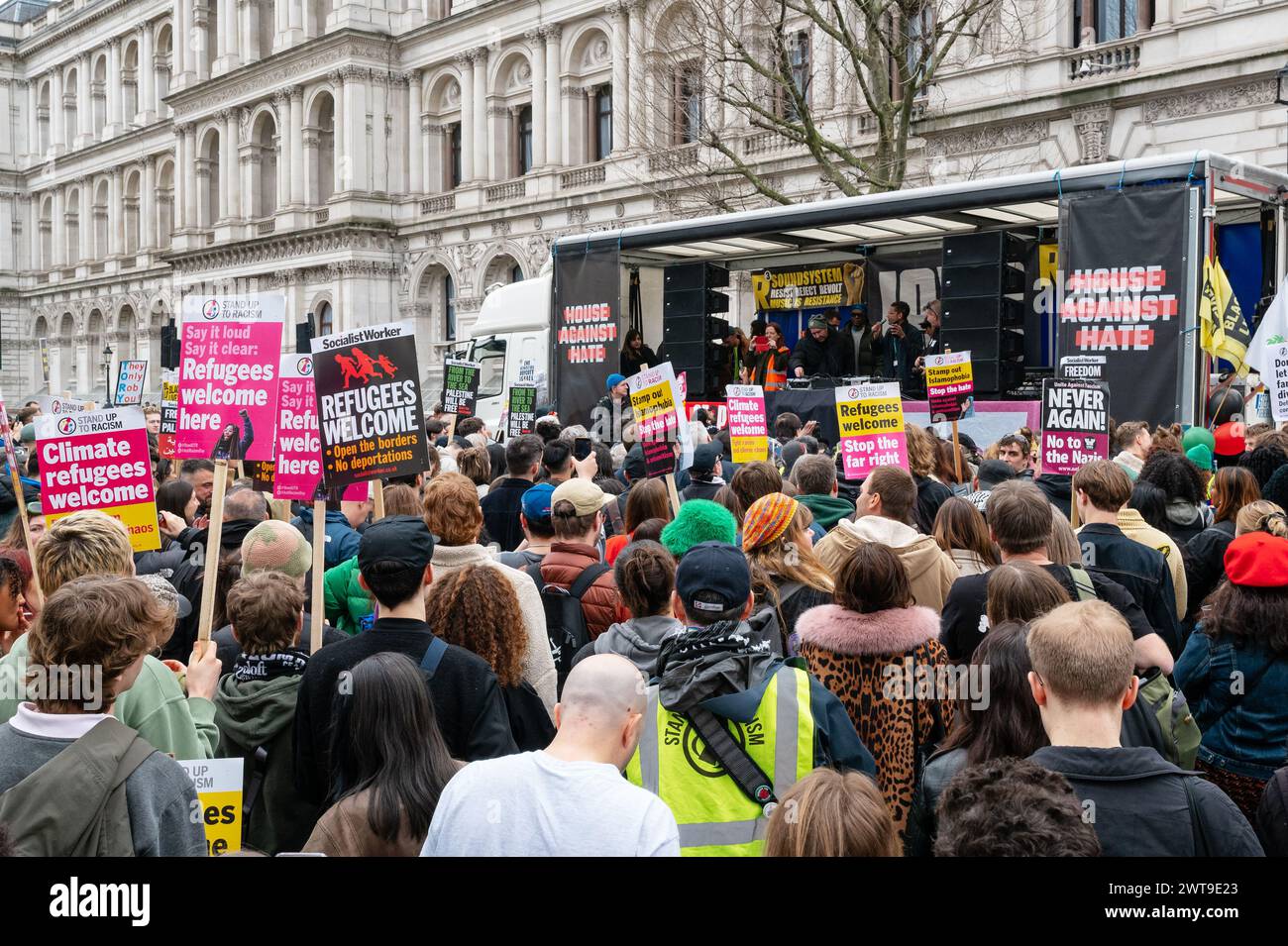 London, UK. 16 March 2024. 'House Against Hate' anti-racism rally ...