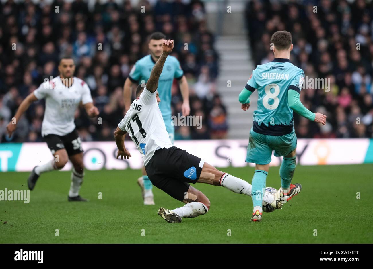 Pride Park, Derby, Derbyshire, UK. 16th Mar, 2024. League One Football ...