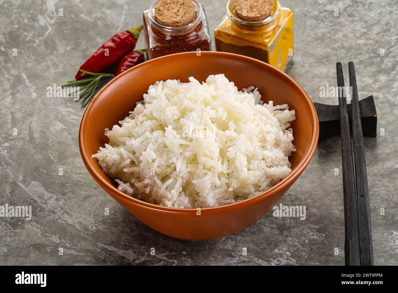 Steamed Indian Basmati rice in the bowl Stock Photo - Alamy