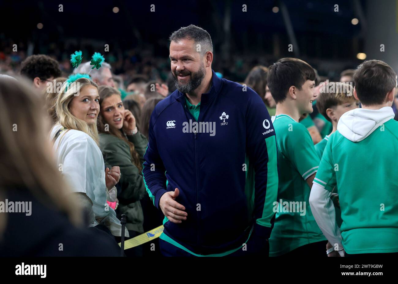 Ireland head coach Andy Farrell after the Guinness Six Nations match at the Aviva Stadium ...