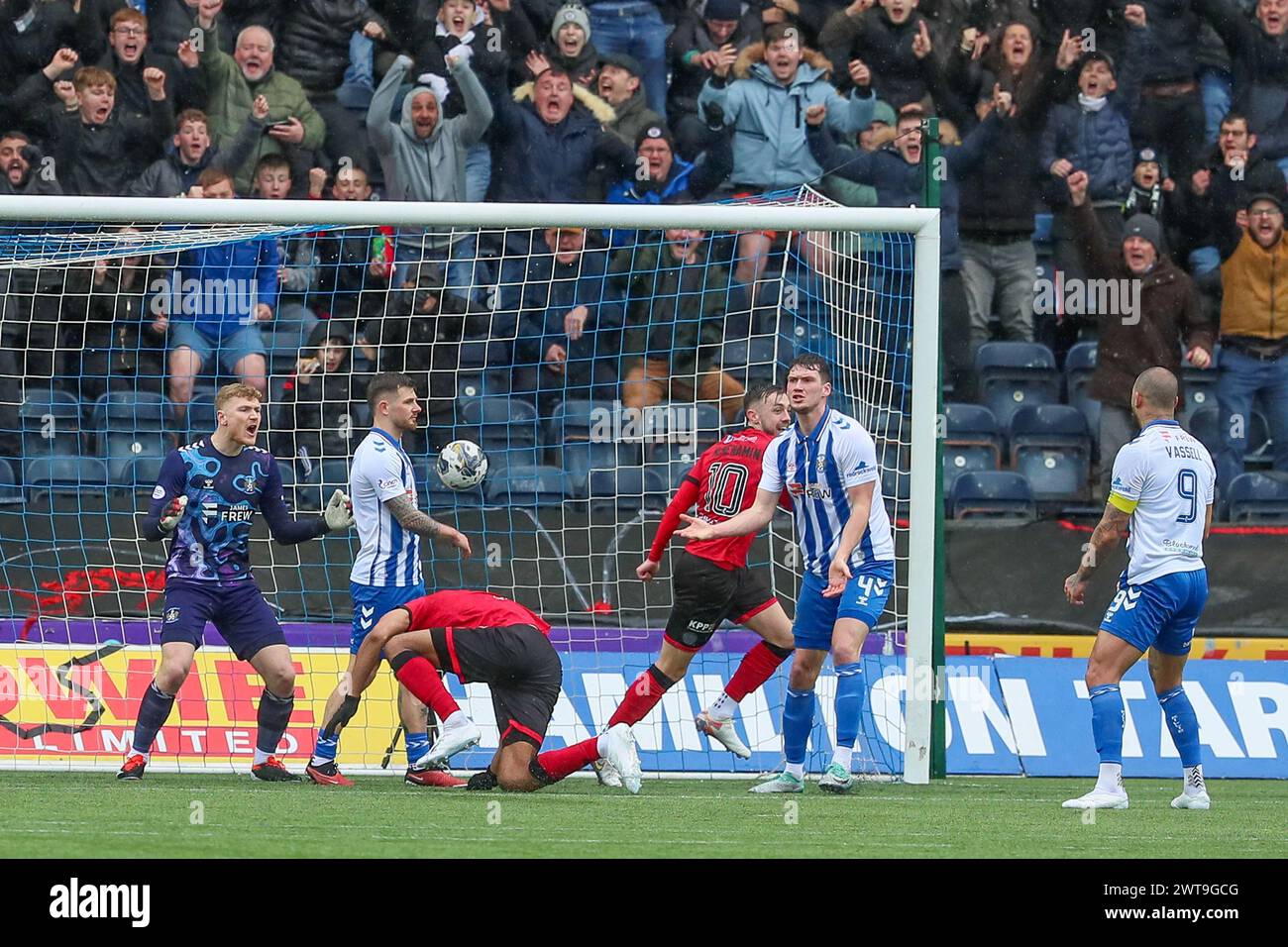 Kilmarnock, UK. 16th Mar, 2024. Kilmarnock FC played St Mirren FC at ...