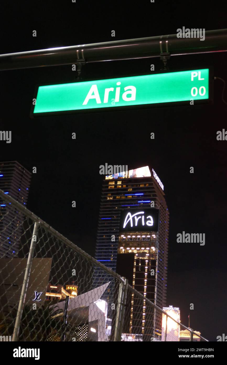 Las Vegas, Nevada, USA 7th March 2024 Aria Hotel & Casino and Street ...
