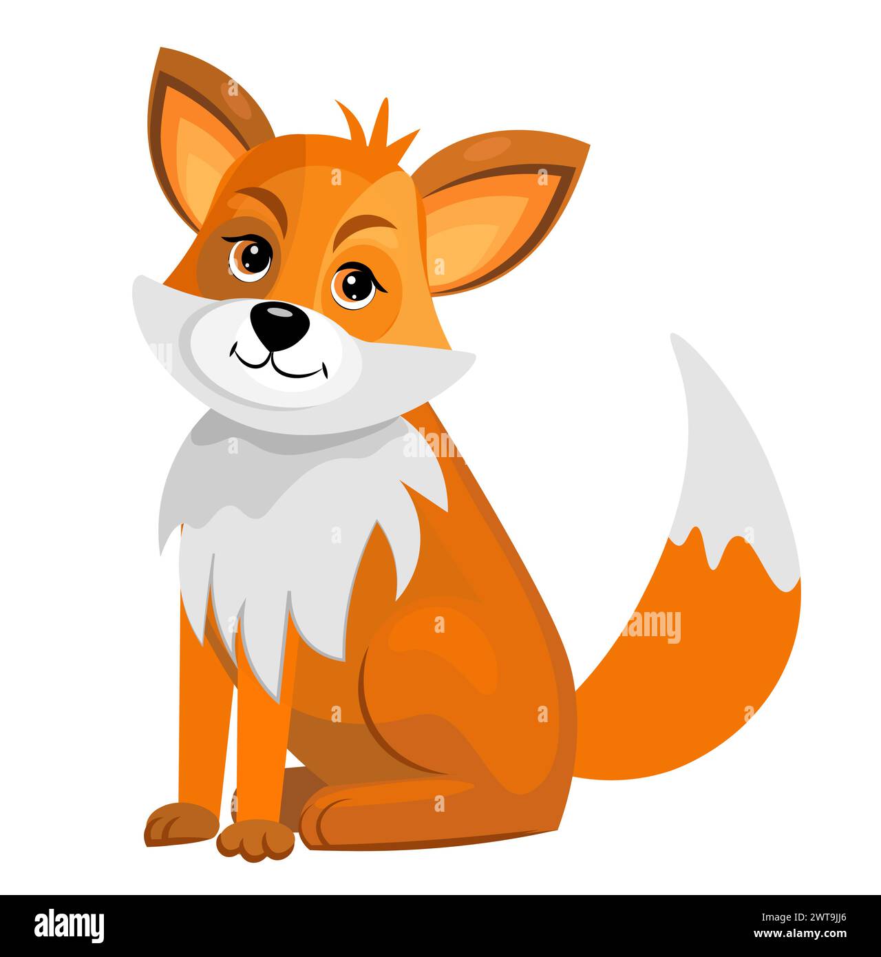 Red fox on white background Stock Vector Image & Art - Alamy