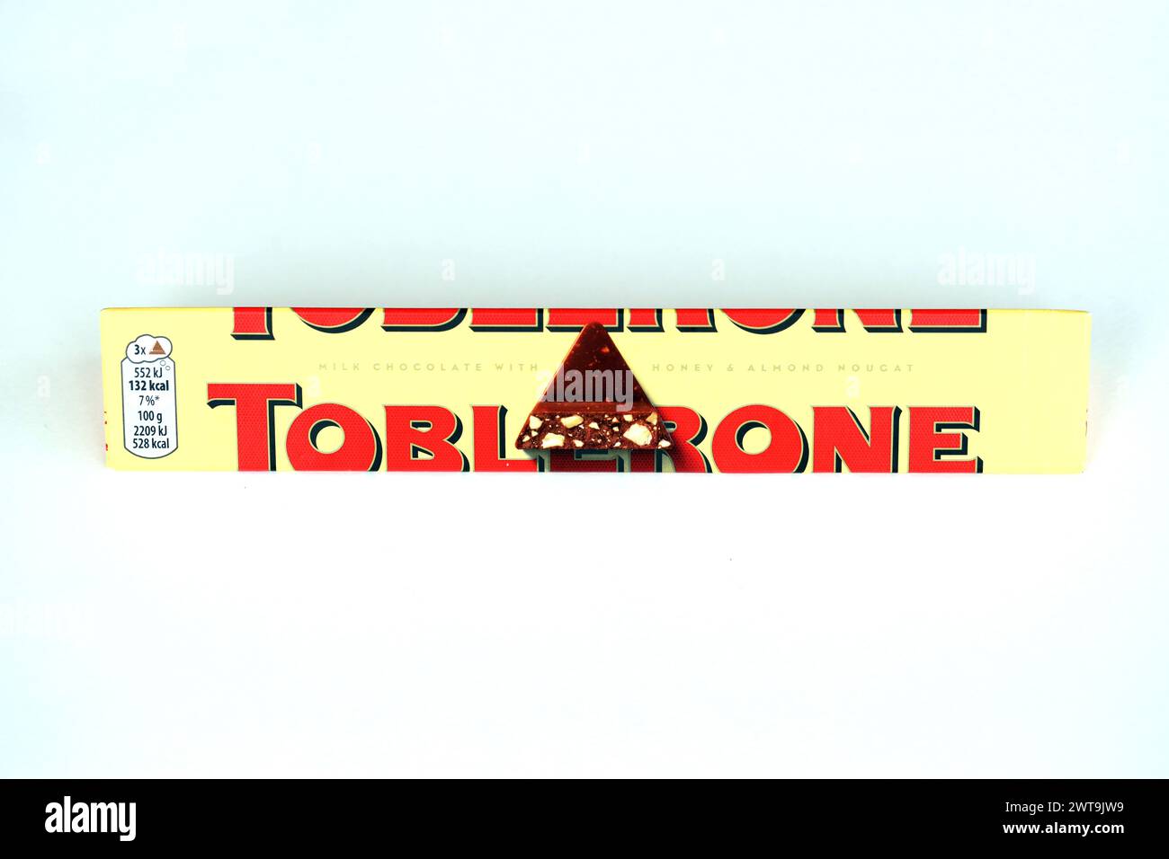 KYIV, UKRAINE - OCTOBER 31, 2023 Yellow Toblerone Chocolate Bar ...