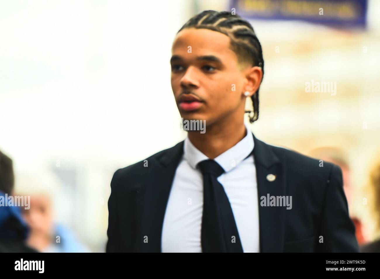 Jadel Katongo (2 Peterborough United) arrives at the stadium during the ...