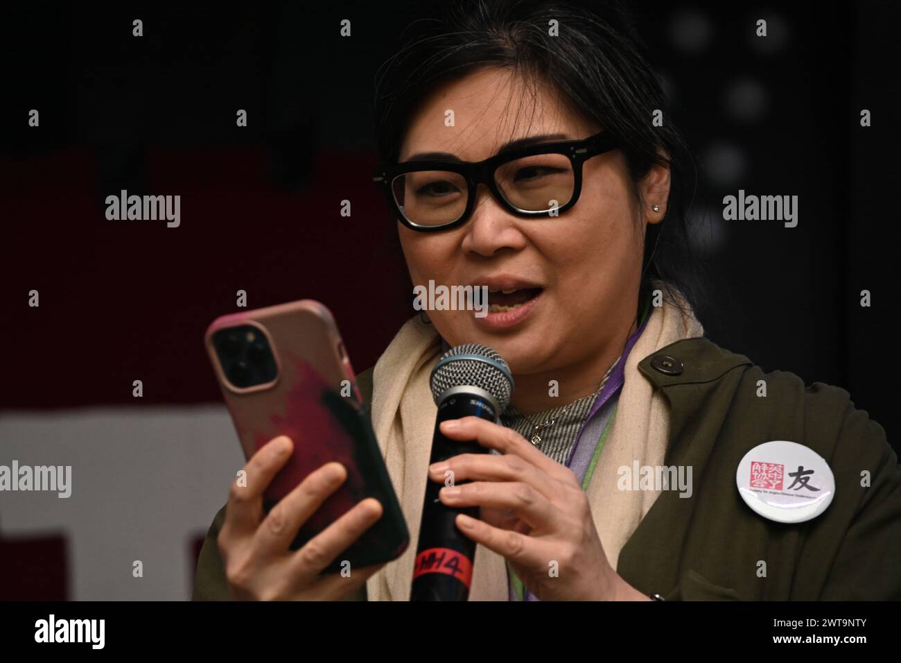 London, UK, March 16th, 2024. Chinese, Standing up to Sinophobia group ...