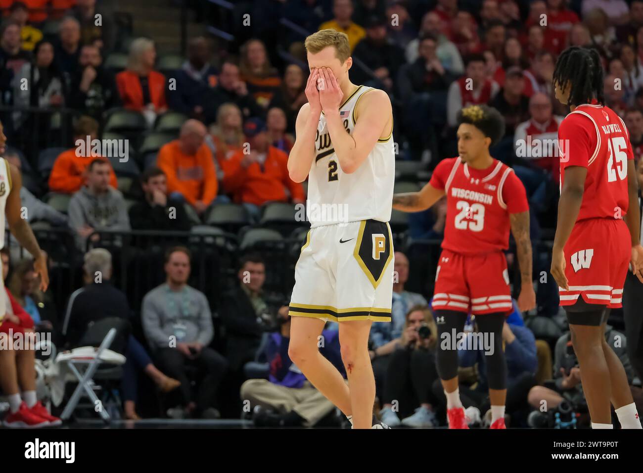 Minneapolis, Minnesota, USA. 16th Mar, 2024. Purdue Boilermakers guard ...