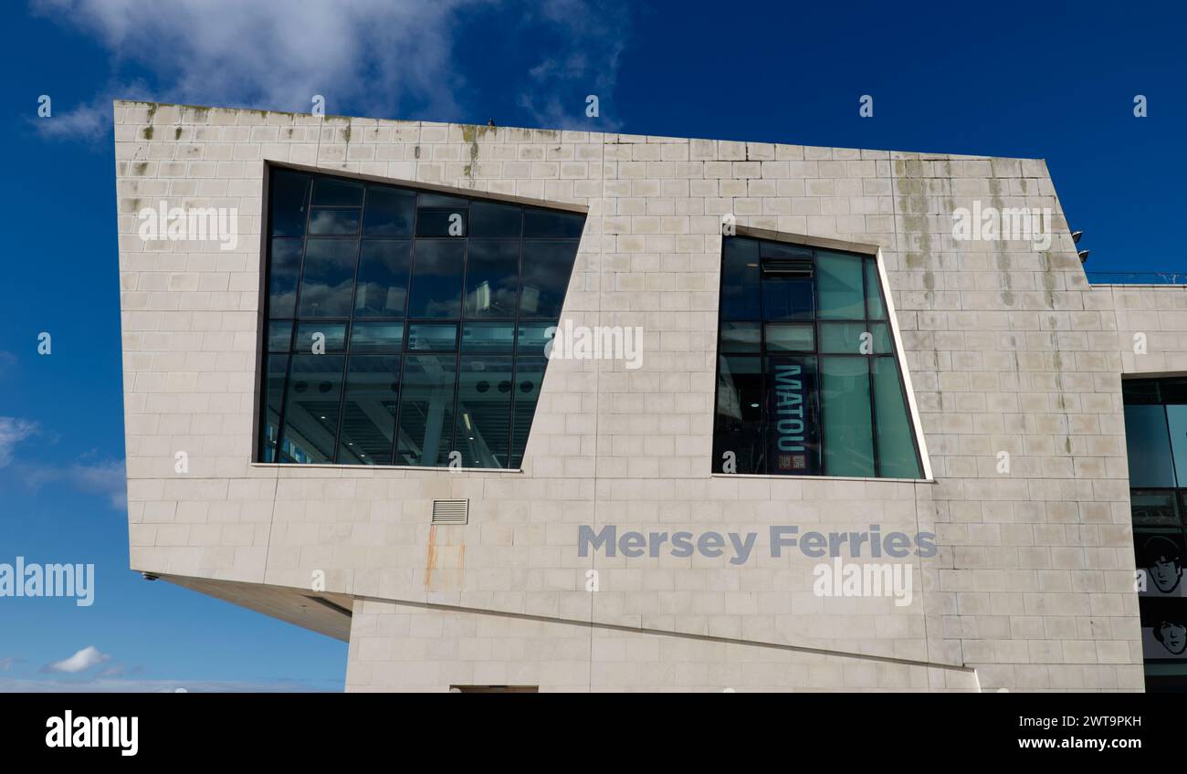 South side of upper storey of Mersey Ferries building at Pier Head ...