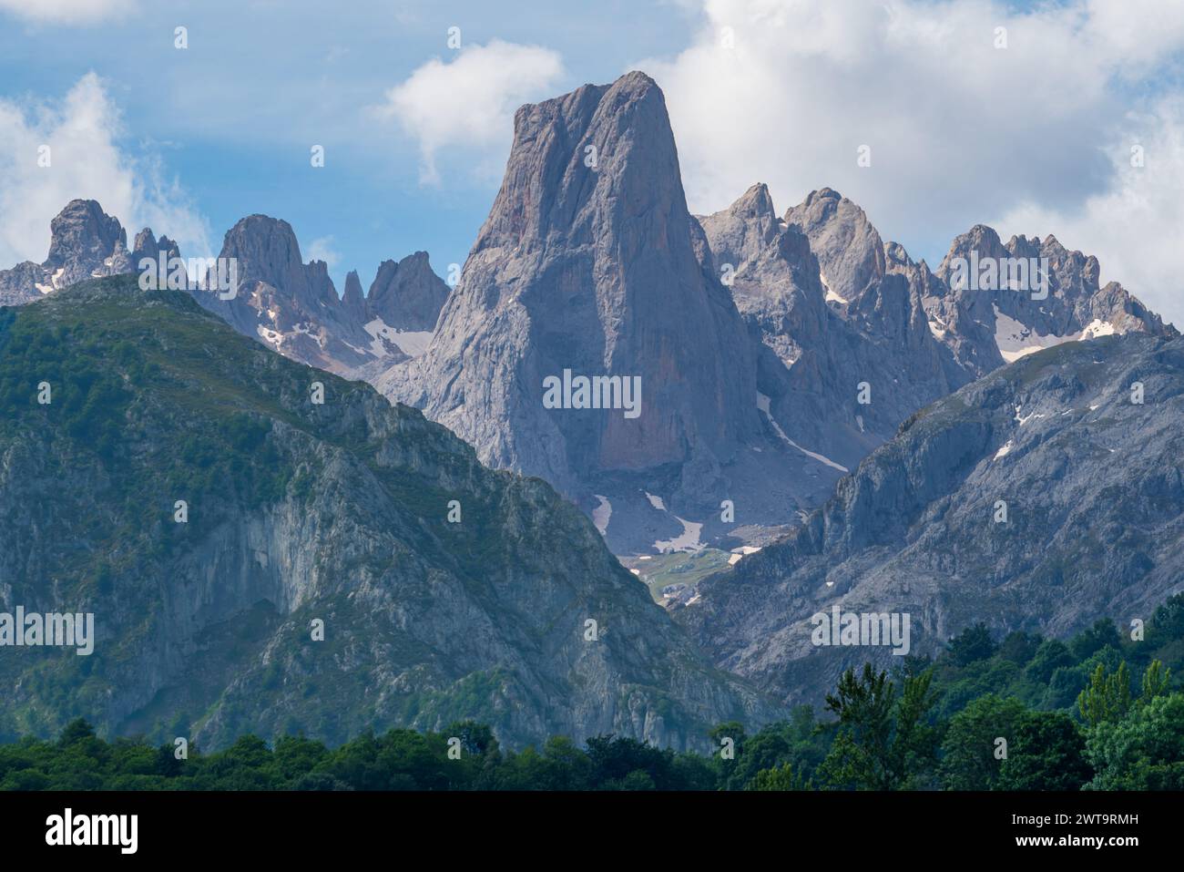 Naranjo de Bulnes or Piku Urriellu, the most iconic summit of the Picos ...