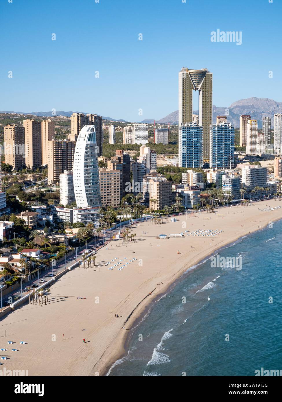 Benidorm, Spain; March 12th 2024: Poniente Beach in Benidorm most ...