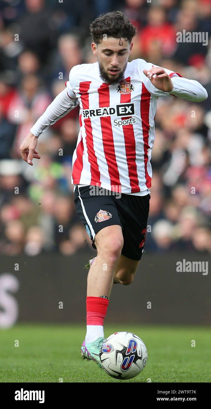 Sunderland's Adil Aouchiche during the Sky Bet Championship match ...