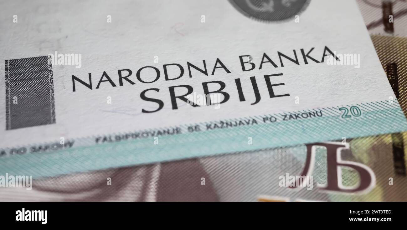 Closeup of old currency banknote with lettering of Ational bank of ...