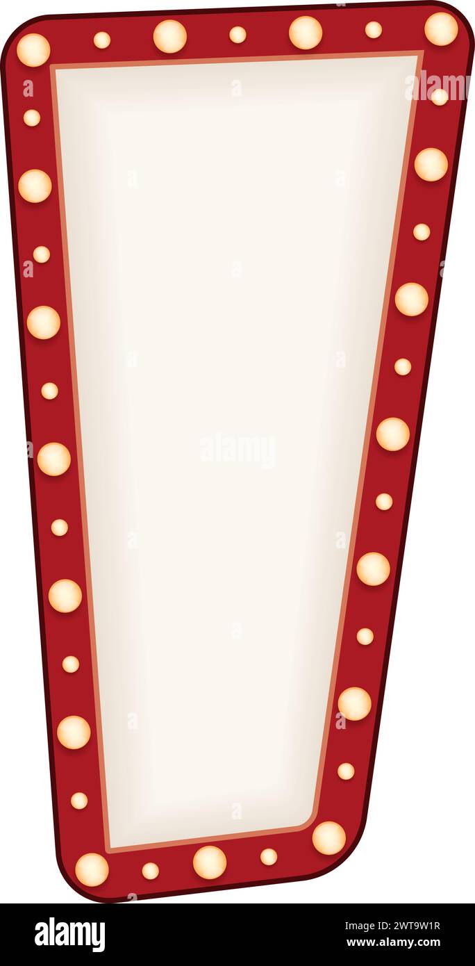Electric lamp frame. Retro style lightbulb signboard Stock Vector Image ...