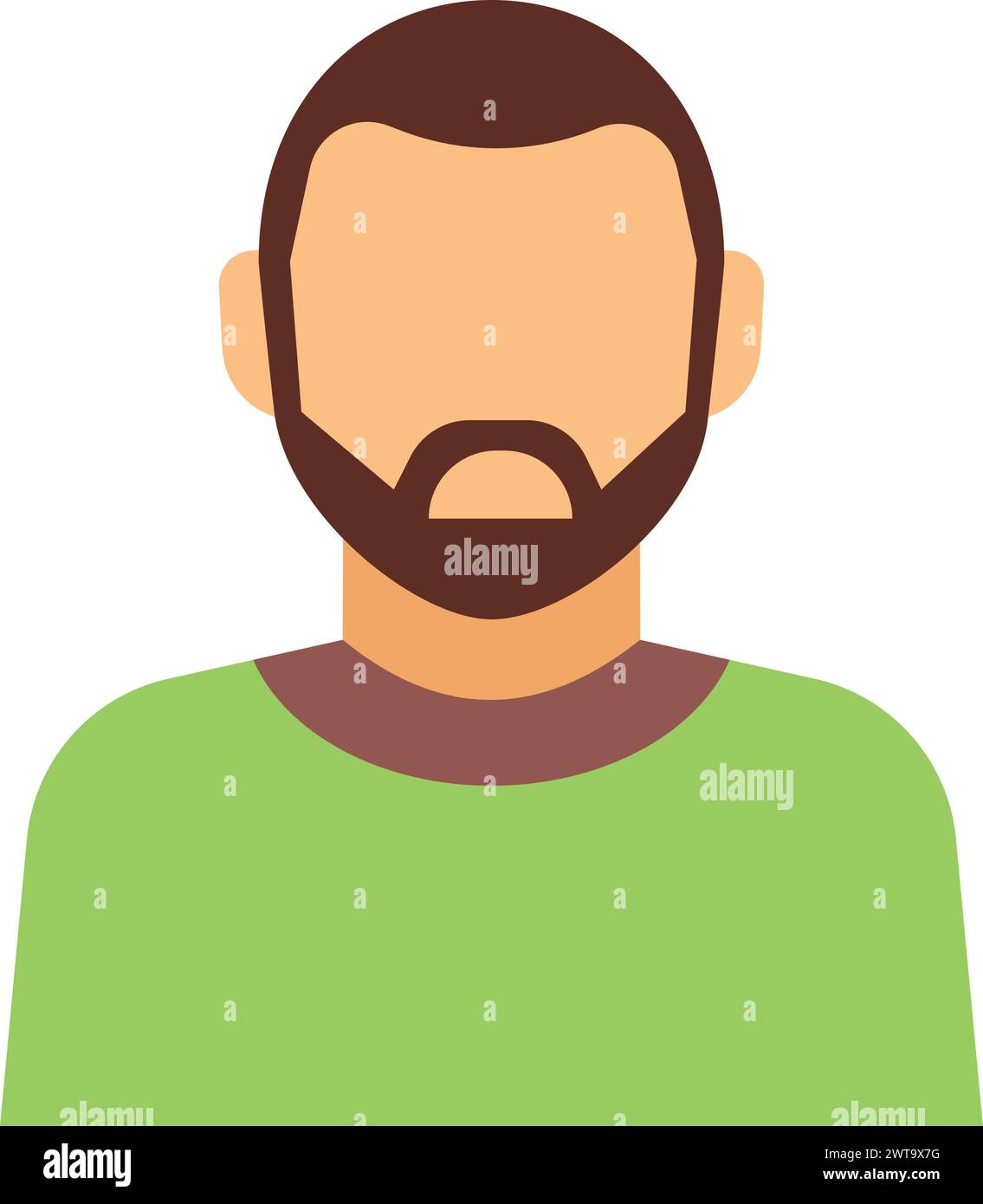 Bearded man avatar. Generic male profile picture Stock Vector Image ...