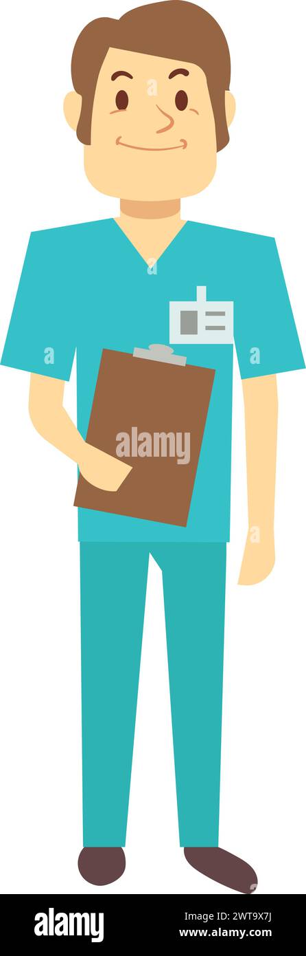 Doctor holding medical document Stock Vector Images - Alamy