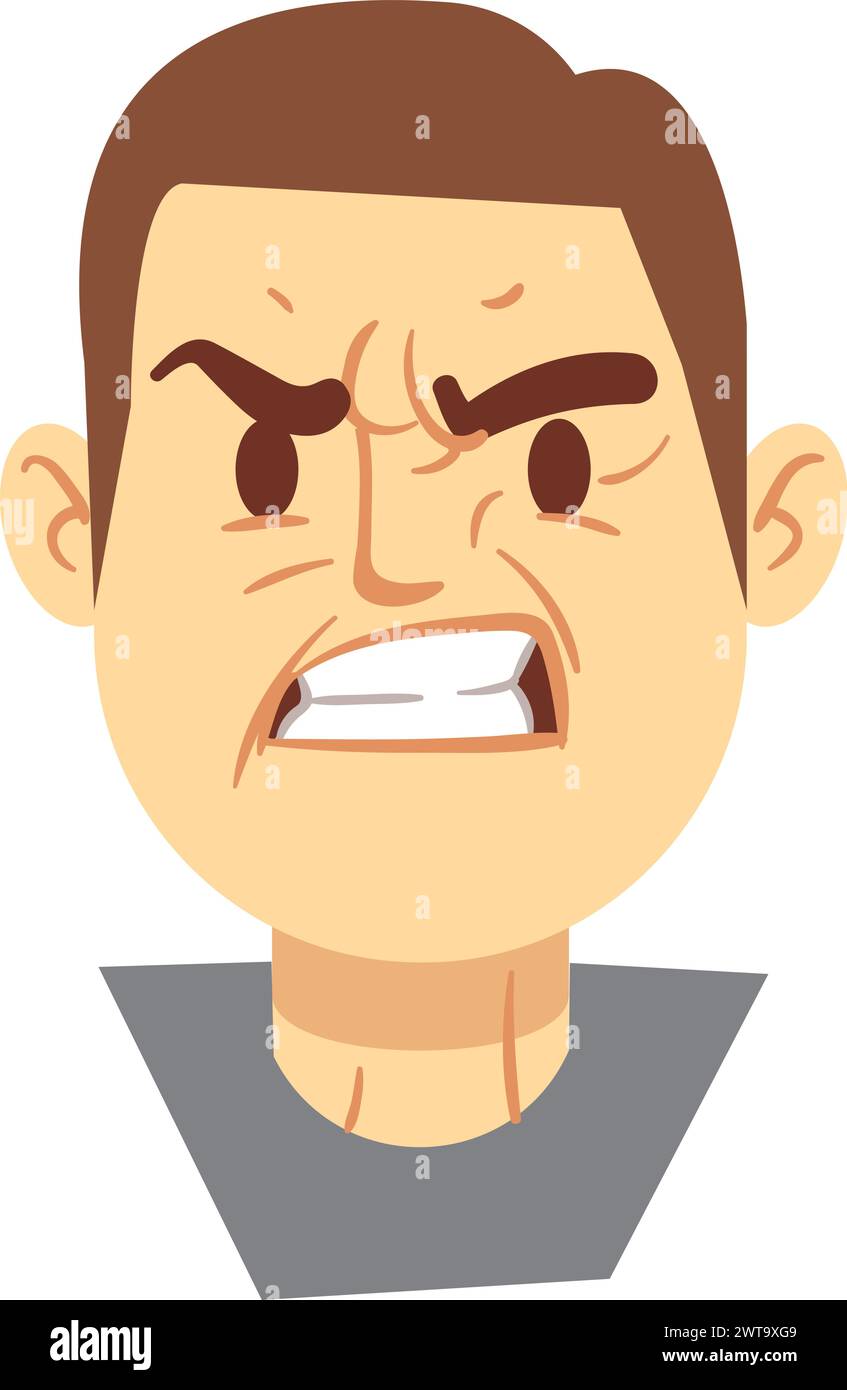 Stress icon portrait man Stock Vector Images - Alamy