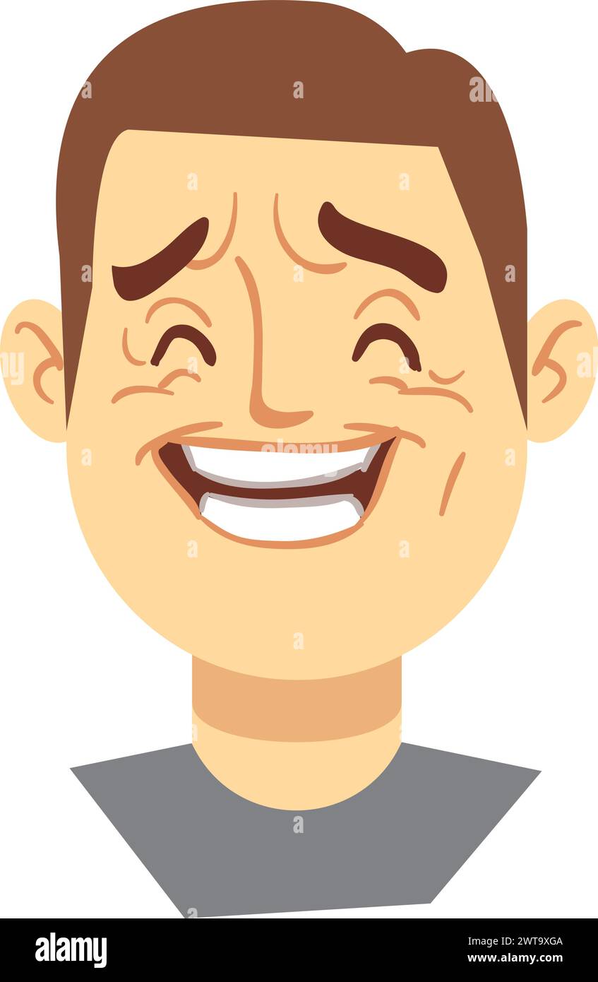 Young man laughing funny Stock Vector Images - Alamy