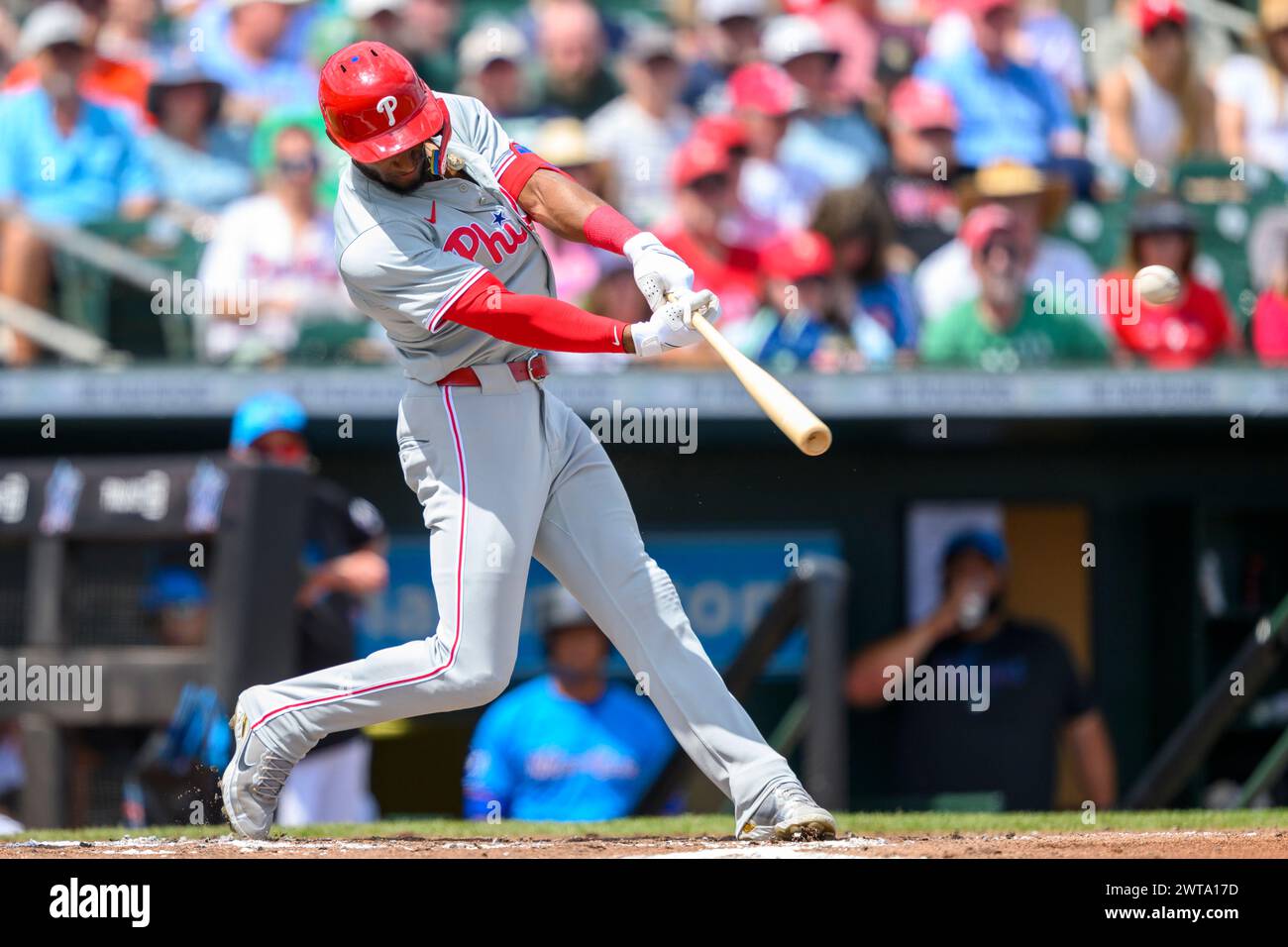 JUPITER, FL - MARCH 16: Philadelphia Phillies outfielder Johan Rojas ...