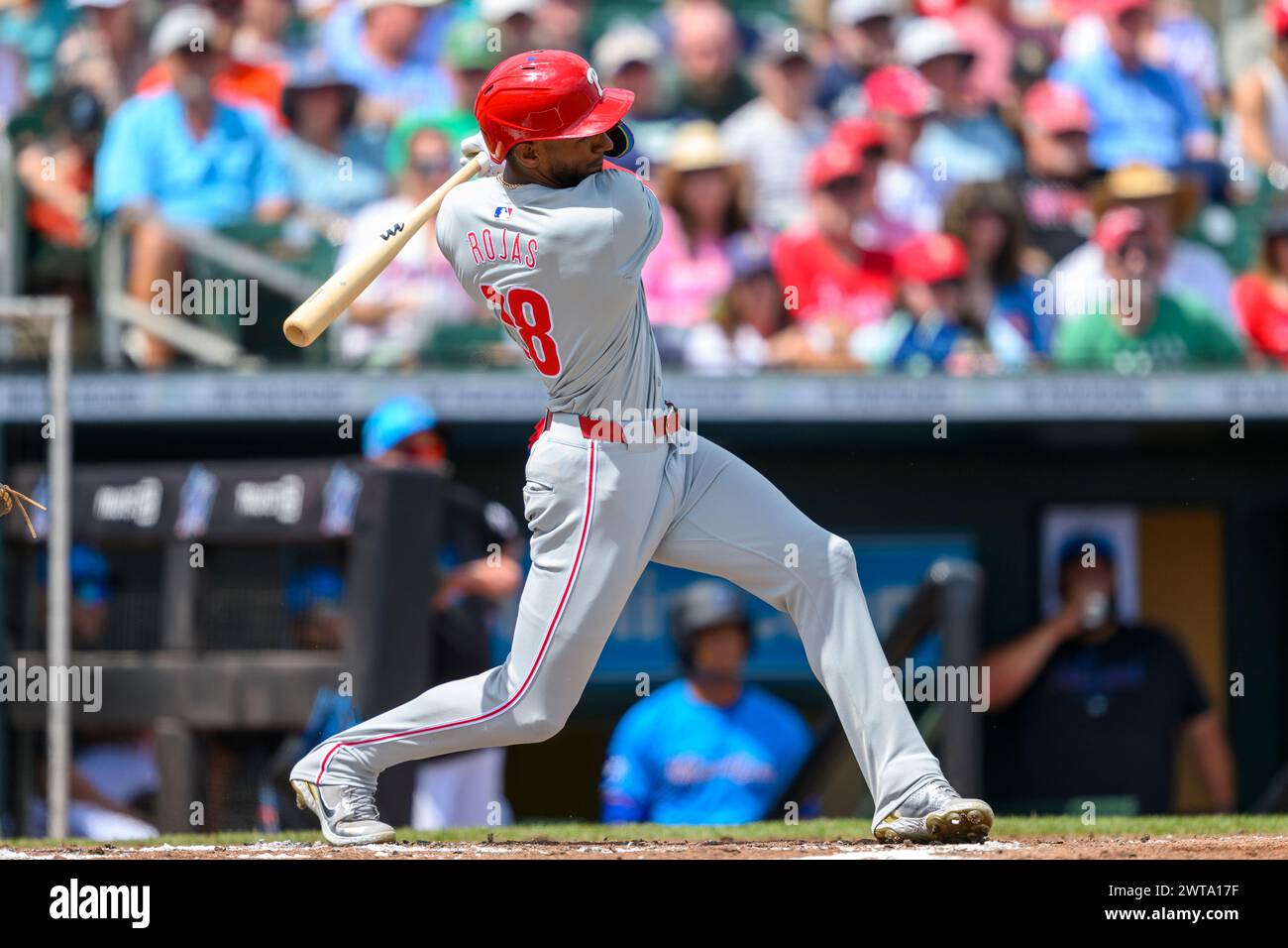 JUPITER, FL - MARCH 16: Philadelphia Phillies outfielder Johan Rojas ...
