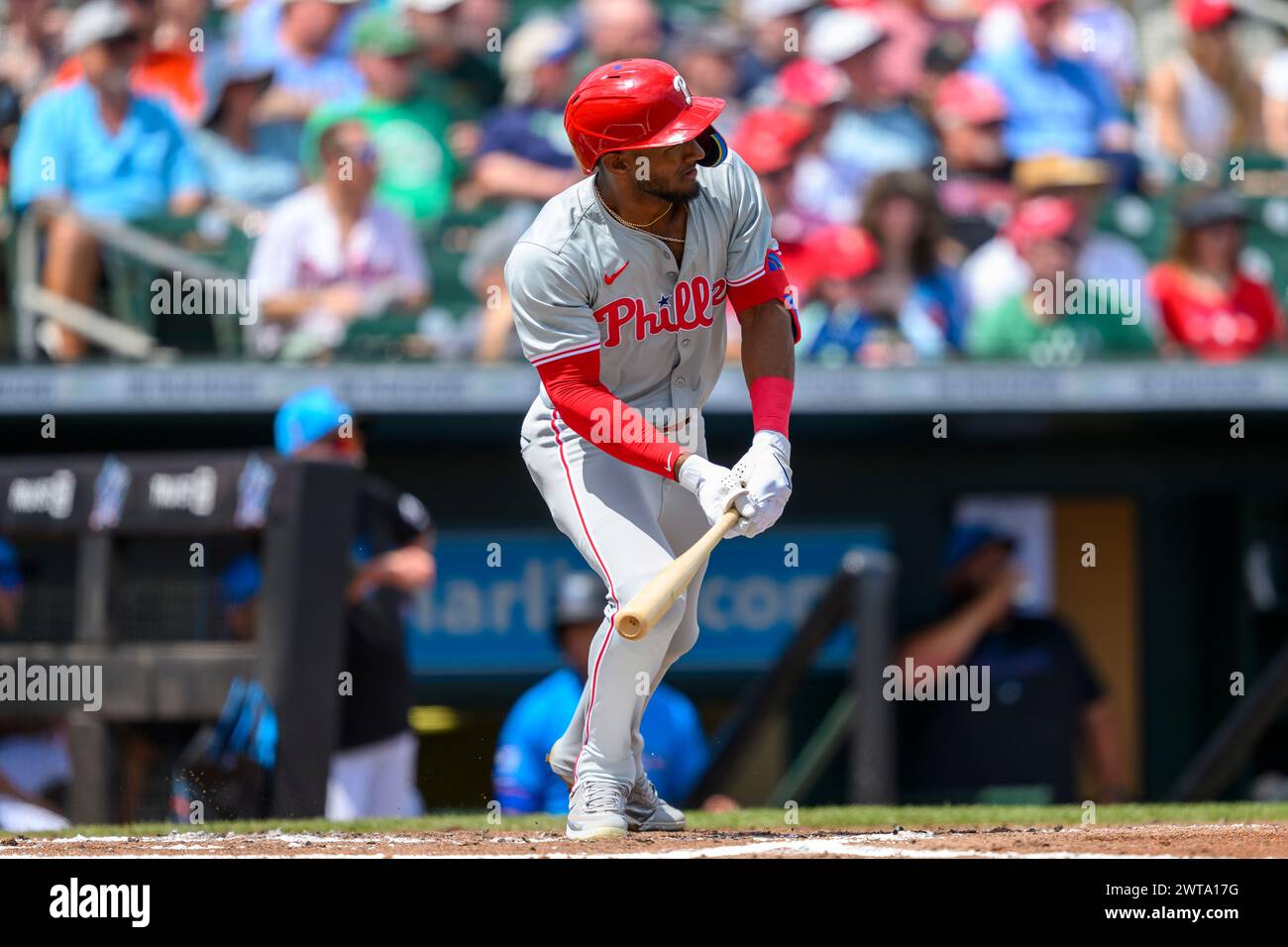 JUPITER, FL - MARCH 16: Philadelphia Phillies outfielder Johan Rojas ...